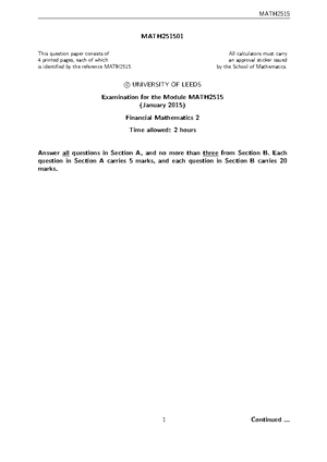 Run Off triangles - Lecture notes 4-6 - Claims developments in ...