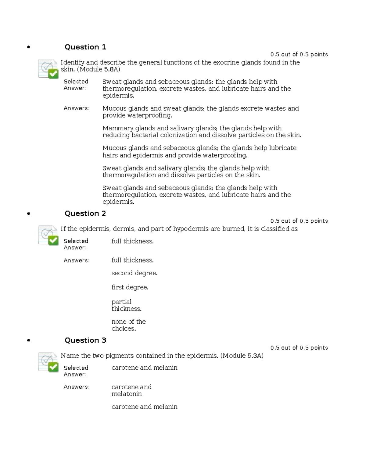 Anatomy Ch.5 Quiz - course work - Question 1 0 out of 0 points Identify ...