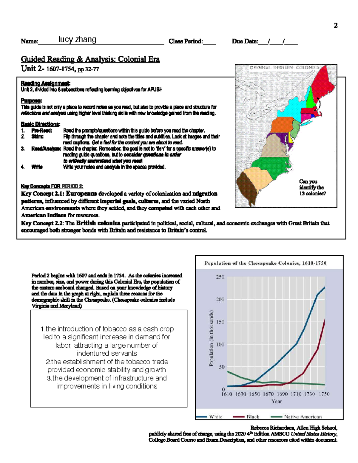 Period 2 Amsco Reading Guide - Studocu