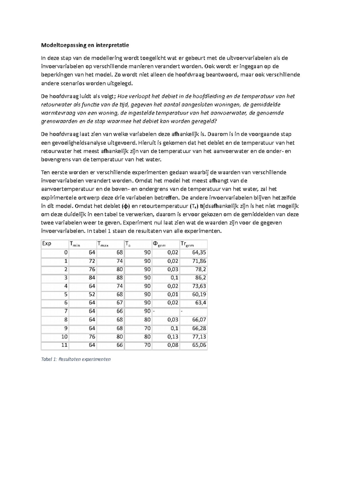 Modeltoepassing en interpretaties - Ook wordt er ingegaan op de ...