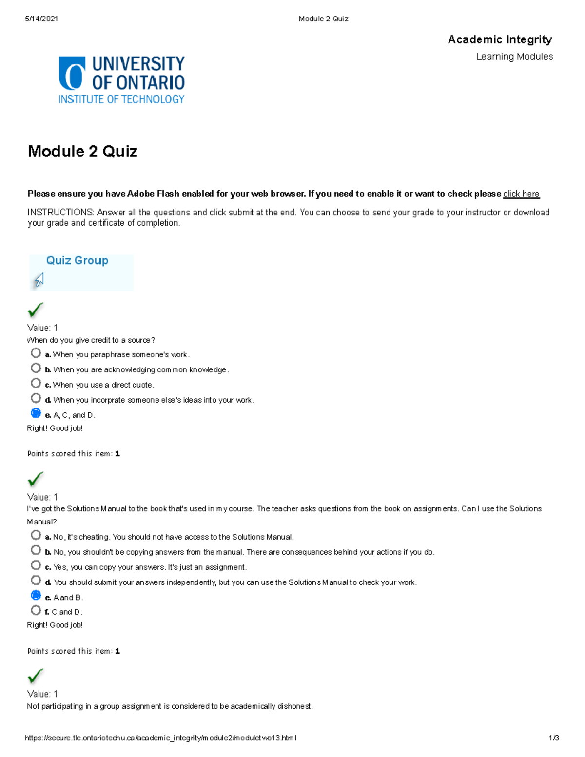 Module 2 Quiz - Assignment - 5/14/2021 Module 2 Quiz - Studocu