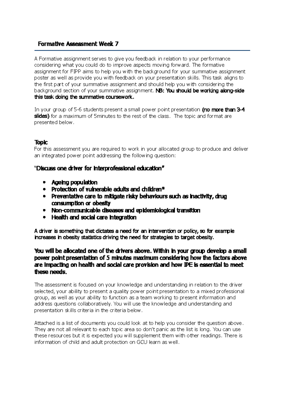 Final Formative Assessment Week 7tribfinal - Formative Assessment Week ...