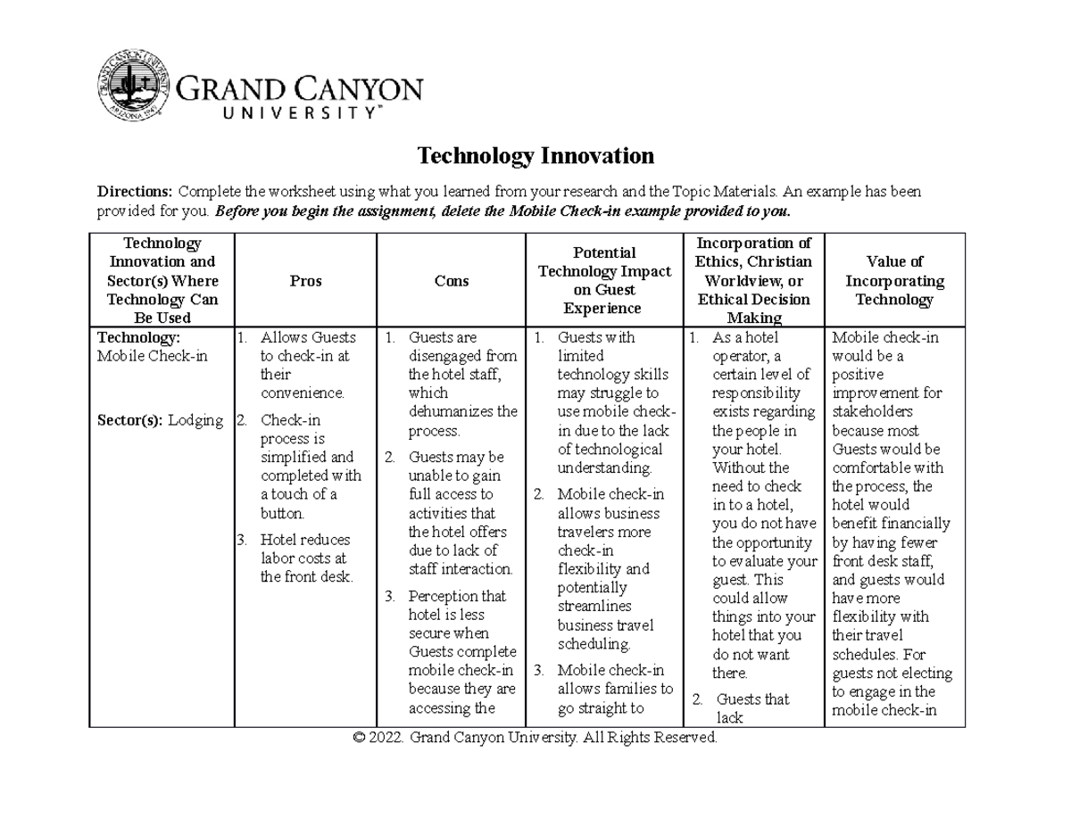 HOS 200 RS Technology Innovation - Technology Innovation Directions ...