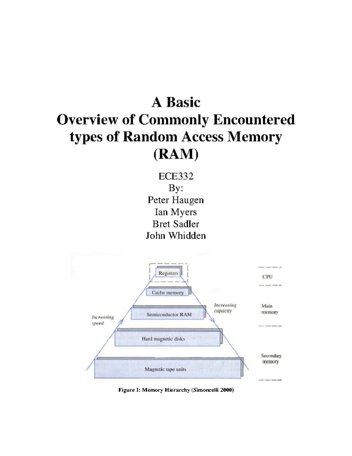 Type of a computer ram and it functions in the computer system for ...