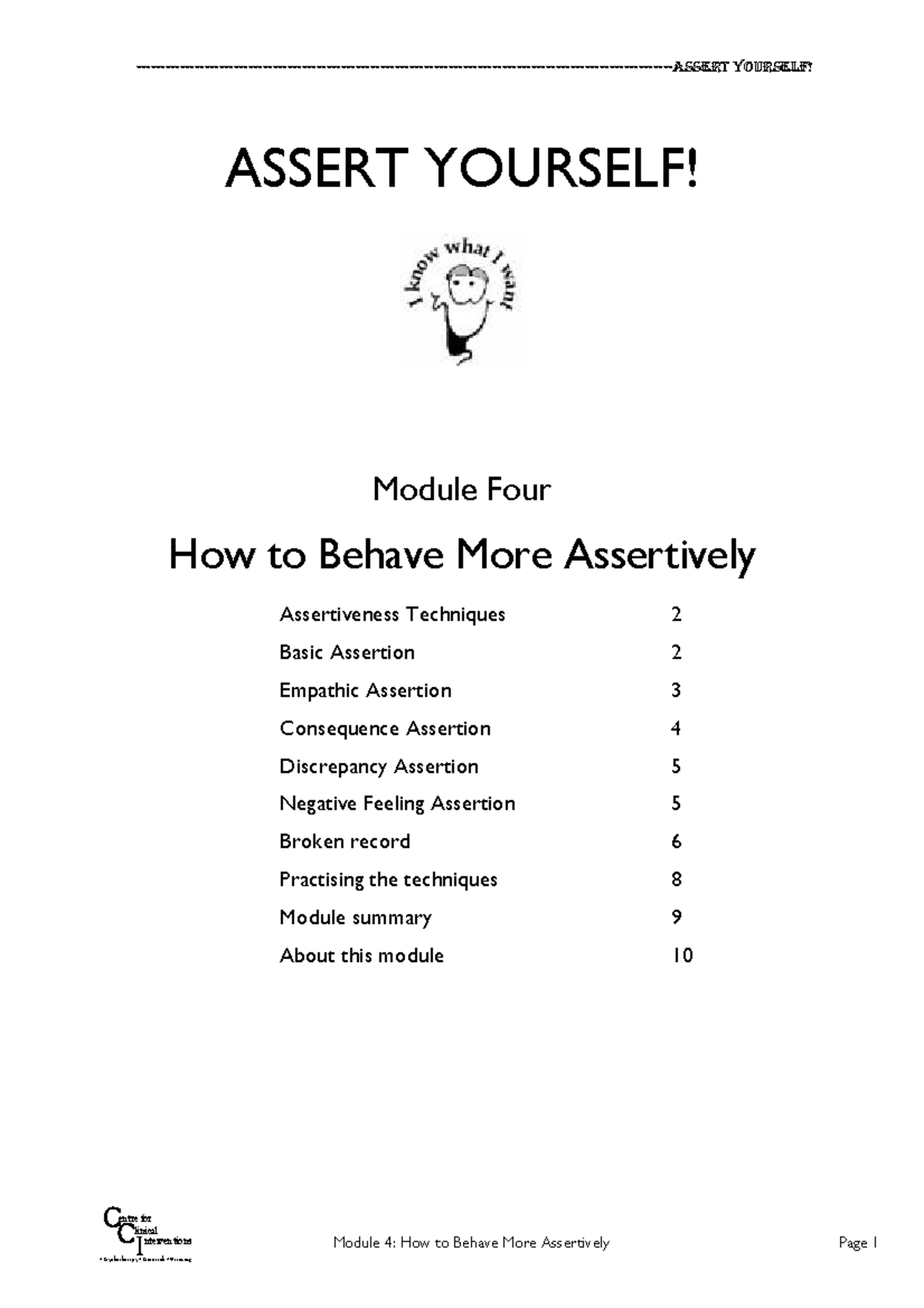 Assert yourself merged -ASSERT YOURSELF! Module 4: How to Behave More ...