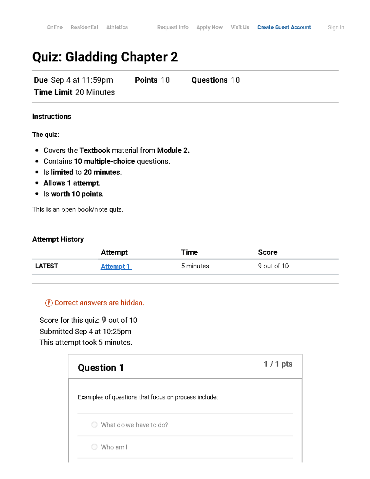 Quiz Gladding Chapter 2 CEFS512 (361), COUC512 (361) - Skip to Main Content Quiz: Gladding ...
