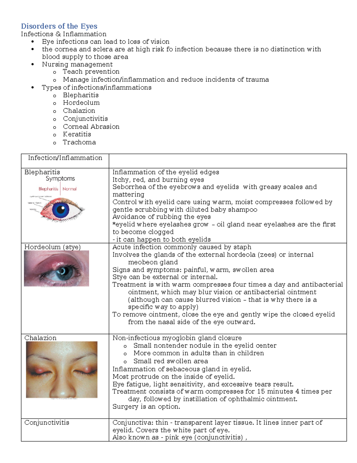 Disorders of the Eyes and Ear - Adult Health II - Disorders of the Eyes ...