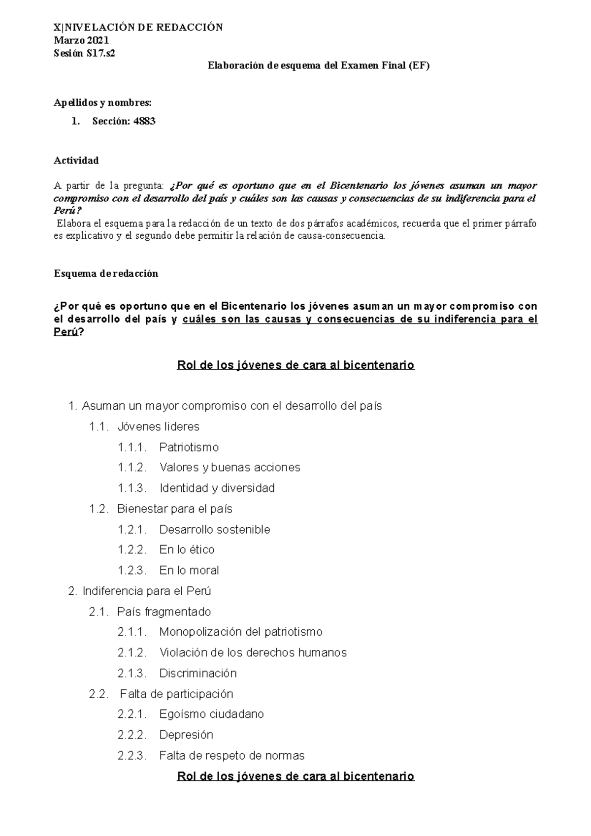 S18.s1 - examen final(parrafo) redaccion de textos utp - X|NIVELACIÓN ...