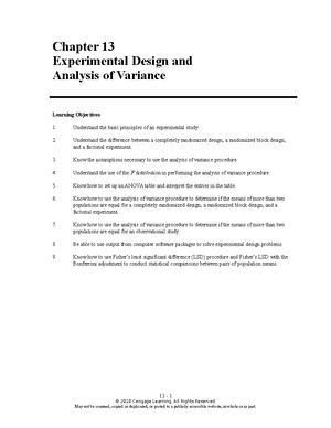 13 SBE11e SM Ch13 - Fabulous - 13 - 1 © 2010 Cengage Learning. All Rights Reserved. Chapter 13 ...