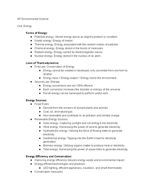 APES Notes - Unit 6 - Unit 6 Notes - Energy Resources and Consumption ...