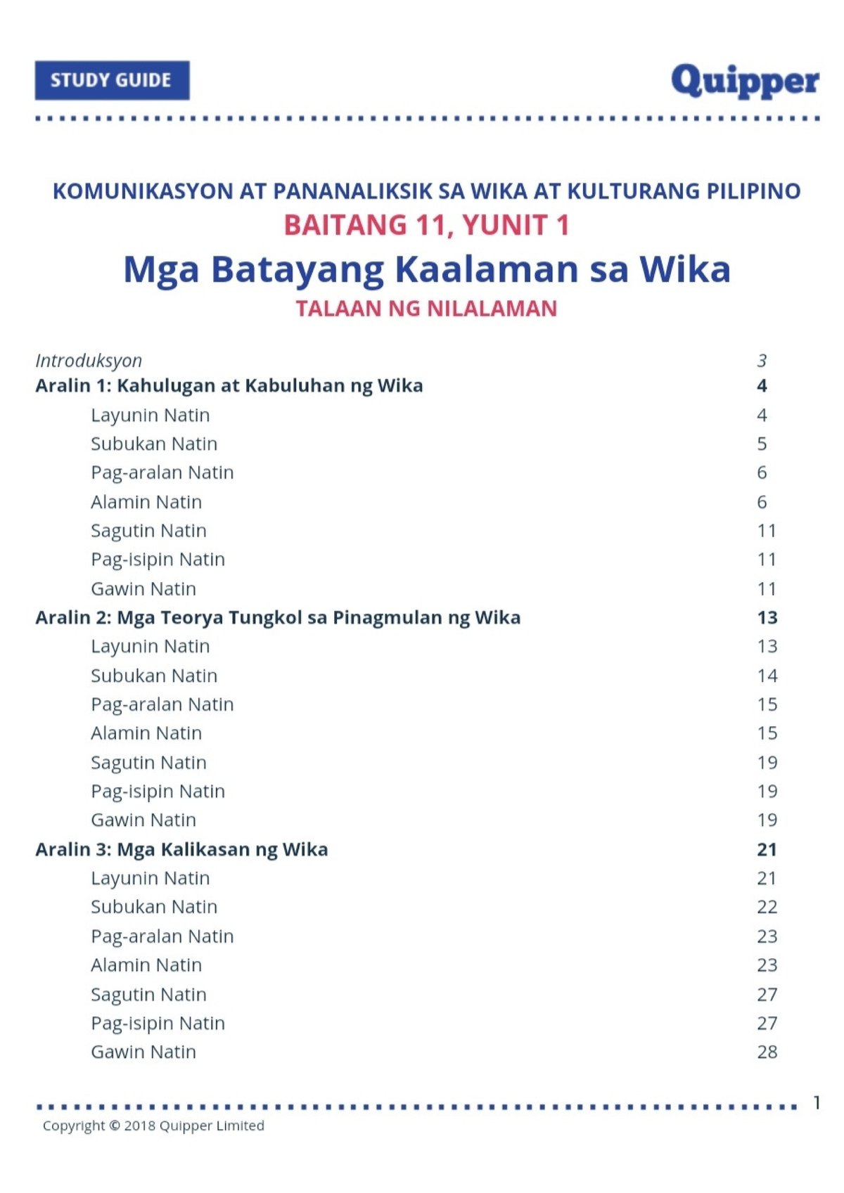 Kpwkp-1 - Hnmkmn - STUDY GUIDE Quipper KOMUNIKASYON AT PANANALIKSIK SA ...