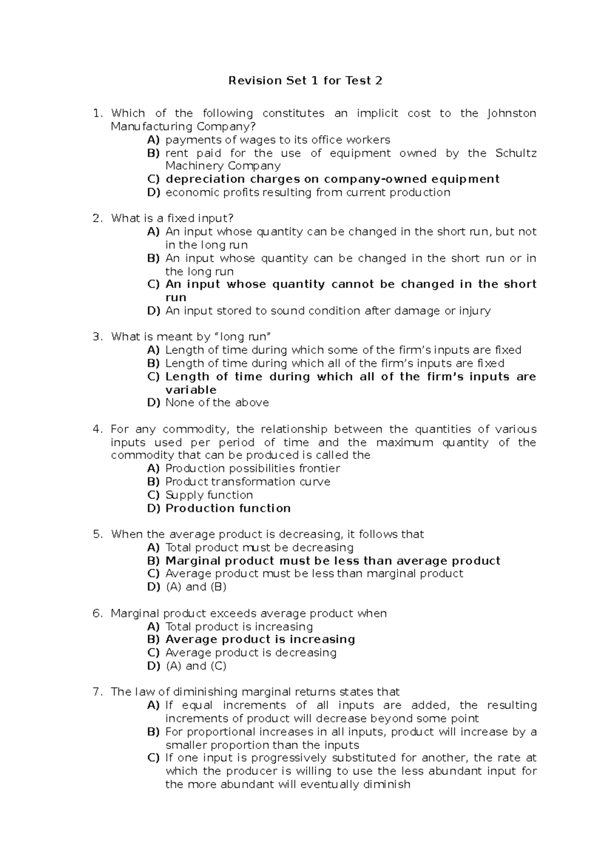 Revision set 1 for Test 2 2022 - Revision Set 1 for Test 2 Which of the ...