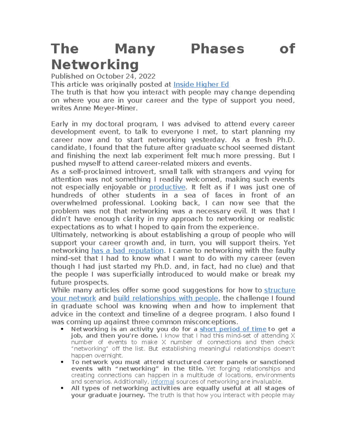 The Many Phases of Networking - The Many Phases of Networking Published ...