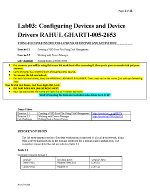 LAB 5 - BIOS-UEFI Setup, CMOS RAM, and Diagnostics - Student name ...