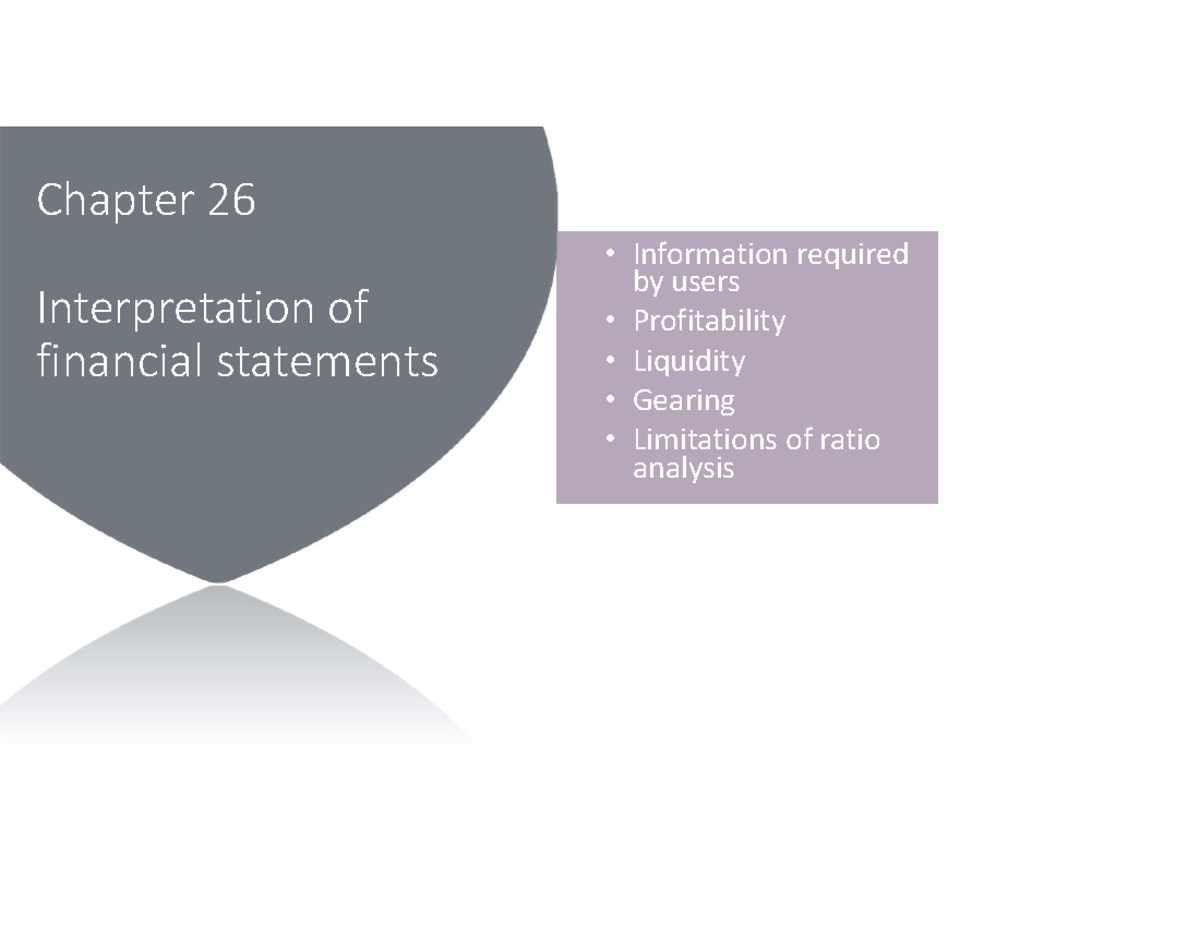 Chap26 fianancial acounting - ACCA Orientation - Studocu