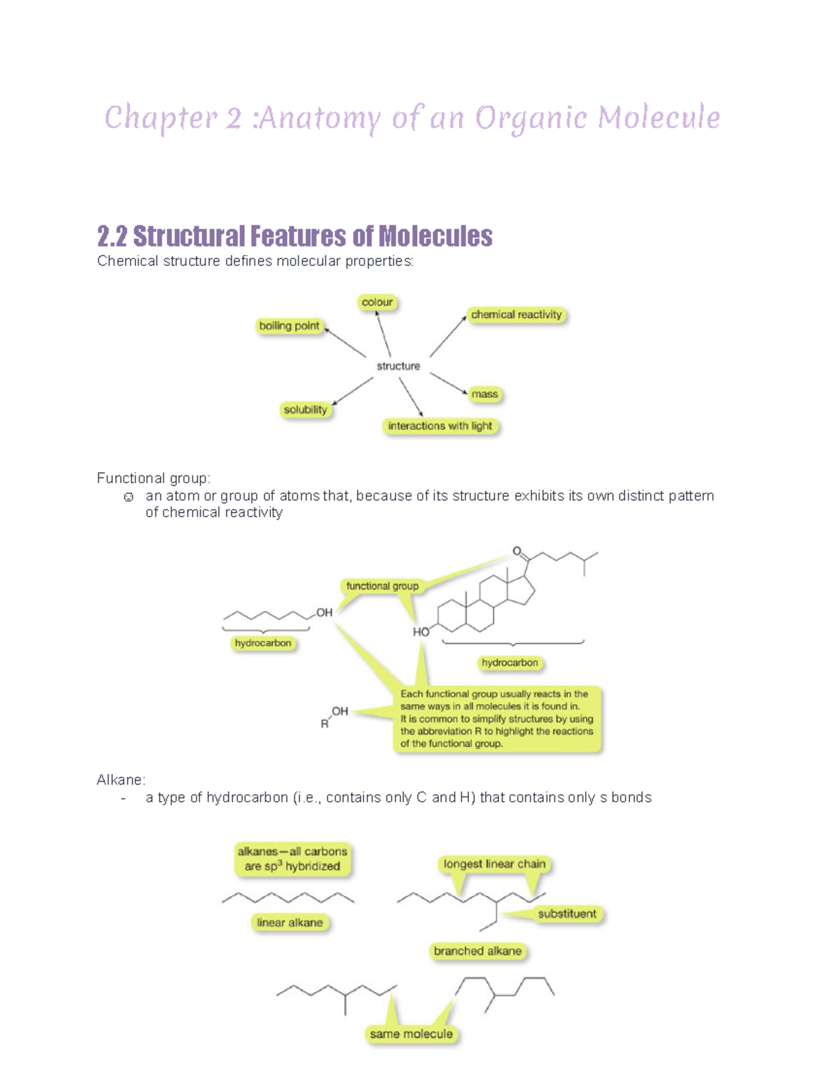 Chemistry Lecture 2 - Chapter 2 :Anatomy of an Organic Molecule 2 ...