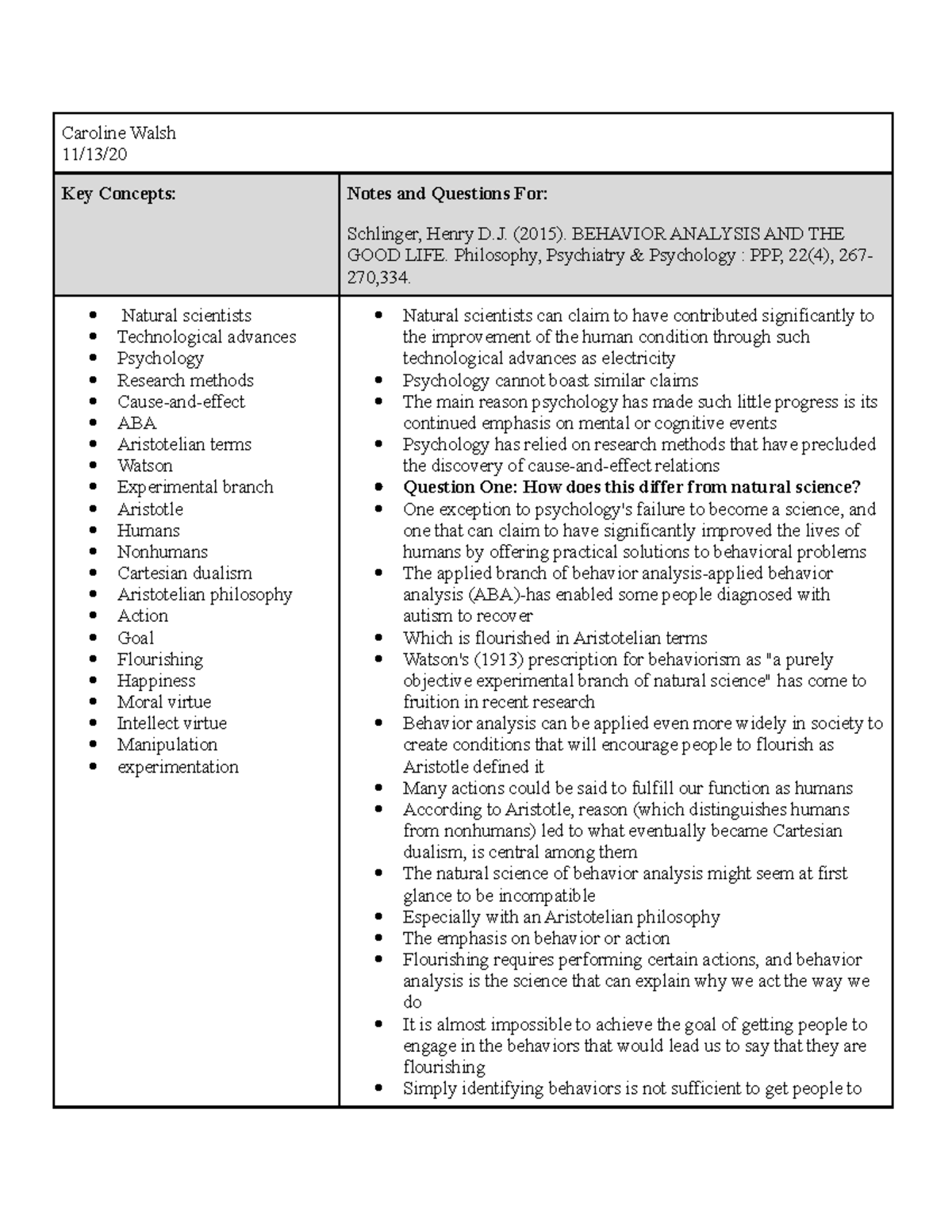 Notes 12 607 - Caroline Walsh 11/13/ Key Concepts: Notes and Questions ...