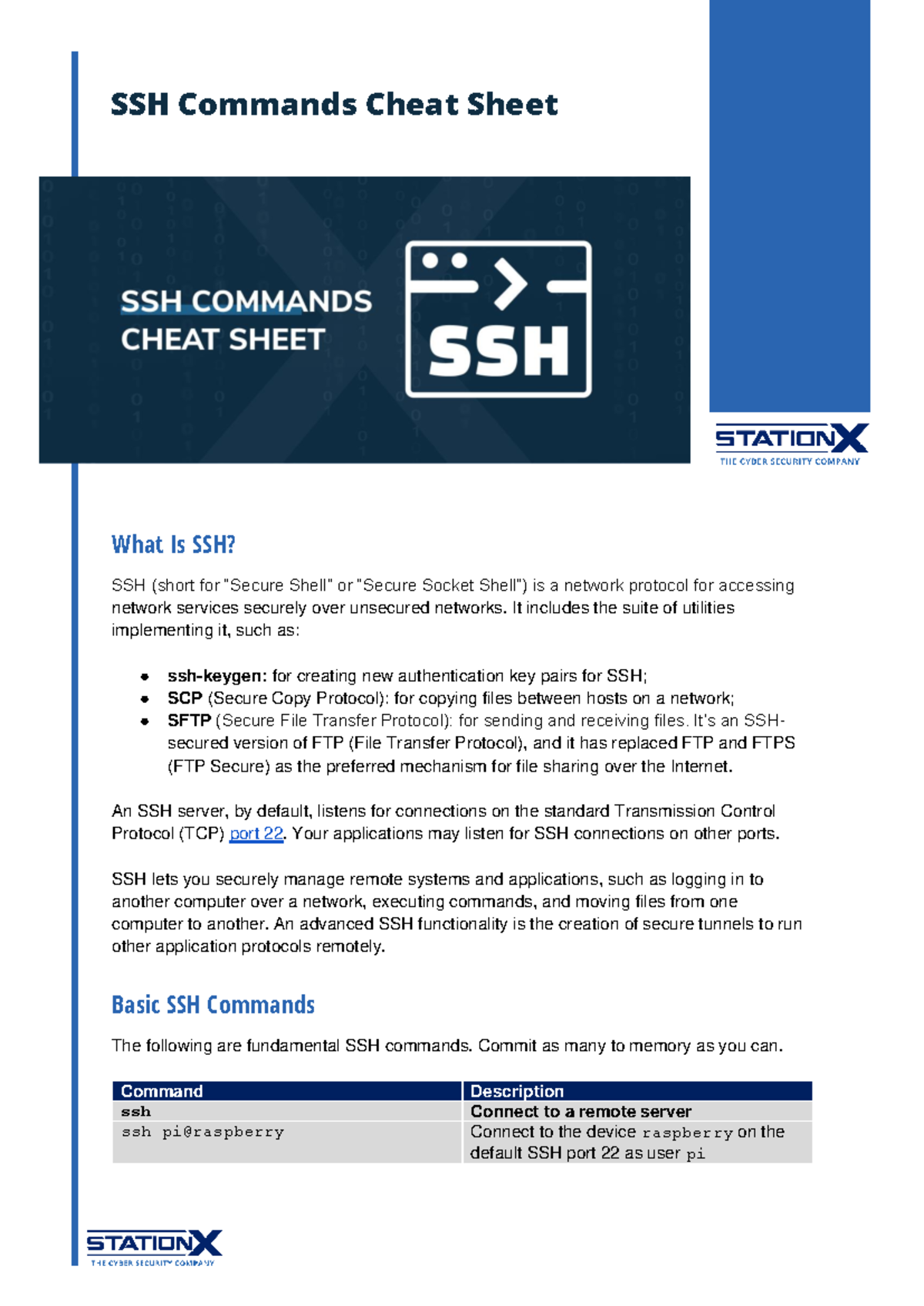 Ssh commands cheat sheet - \ What Is SSH? SSH (short for “Secure Shell ...