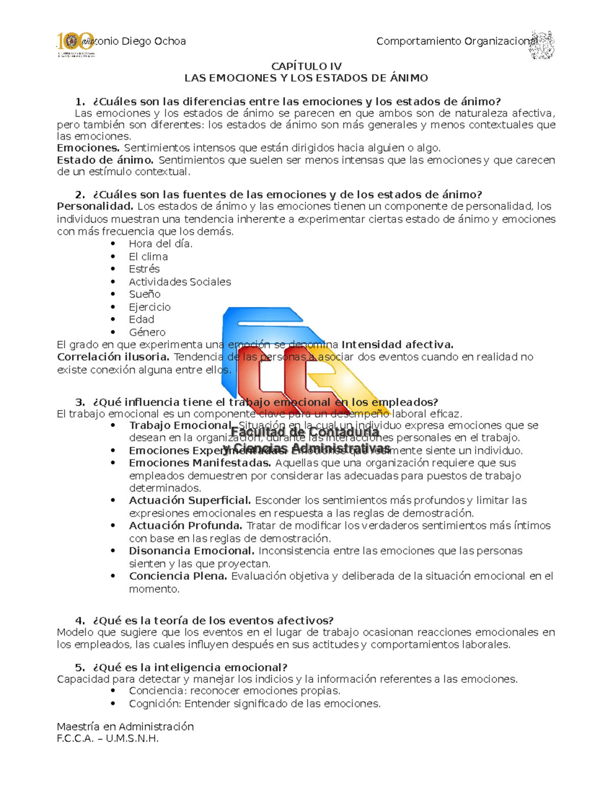 LAS EMOCIONES Y LOS ESTADOS DE ANIMO - CAP04 - Antonio Diego Ochoa ...