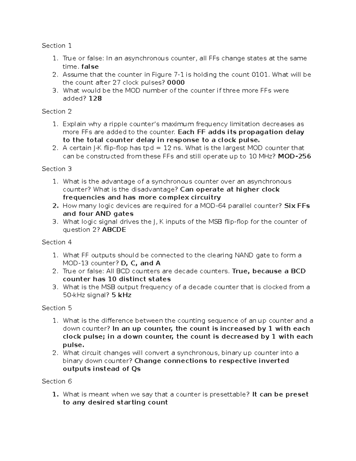 this is Digital electronics chapter 7 notes - ELT 325 - DMACC - Studocu