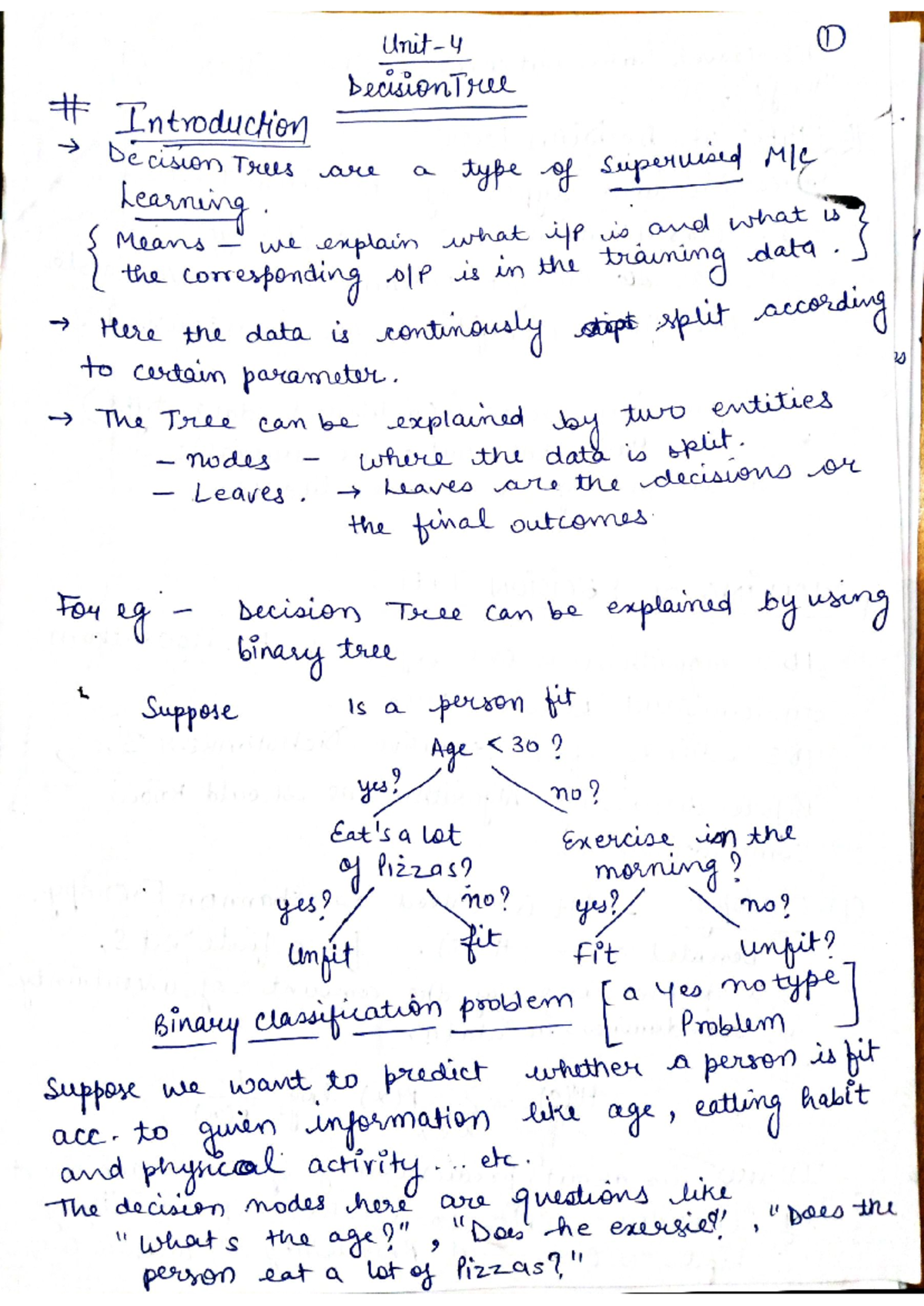 Decision Tree - Machine Learning - Studocu