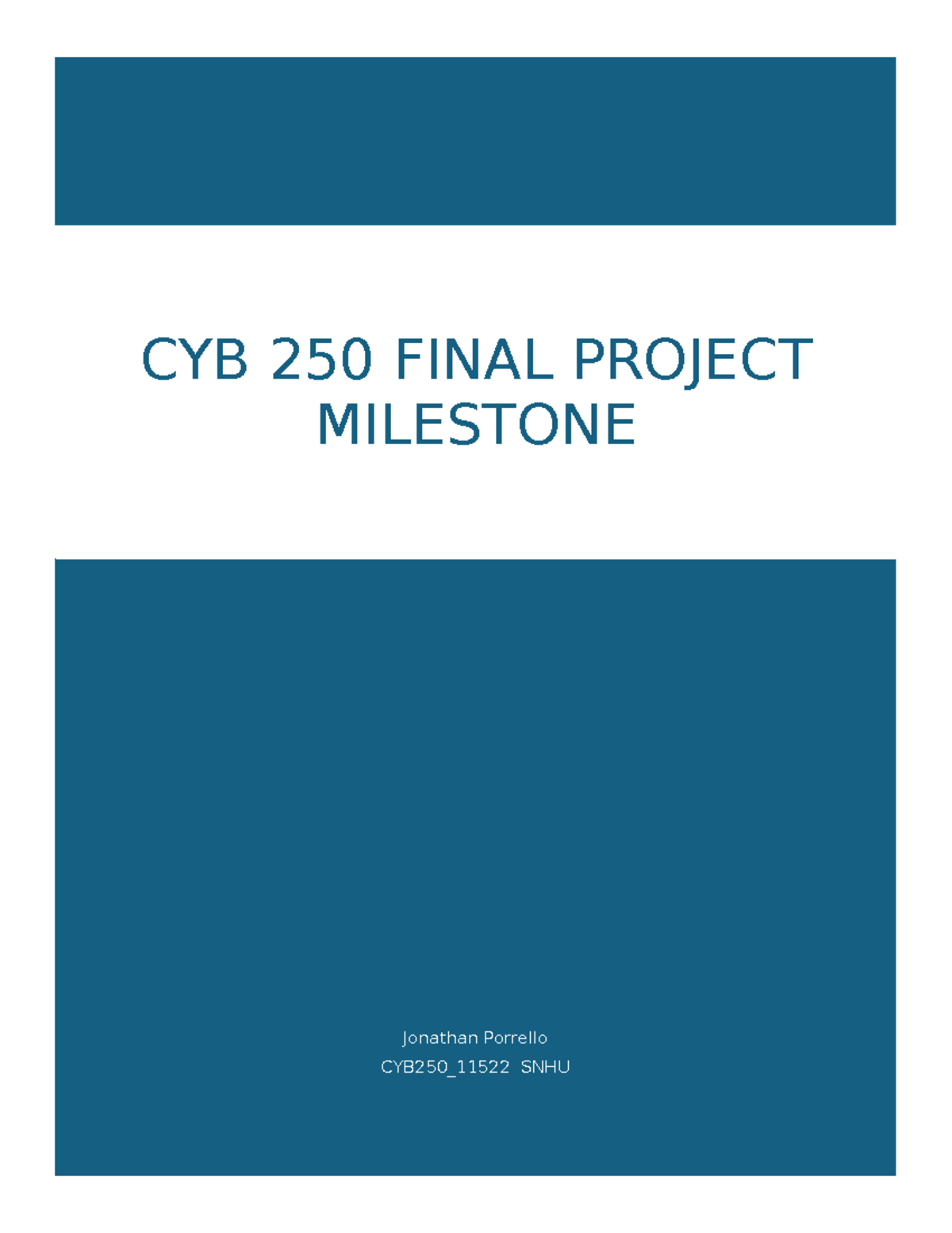 CYB 25- 11522 Jonathan Porrello Fin Proj - Jonathan Porrello CYB250 ...