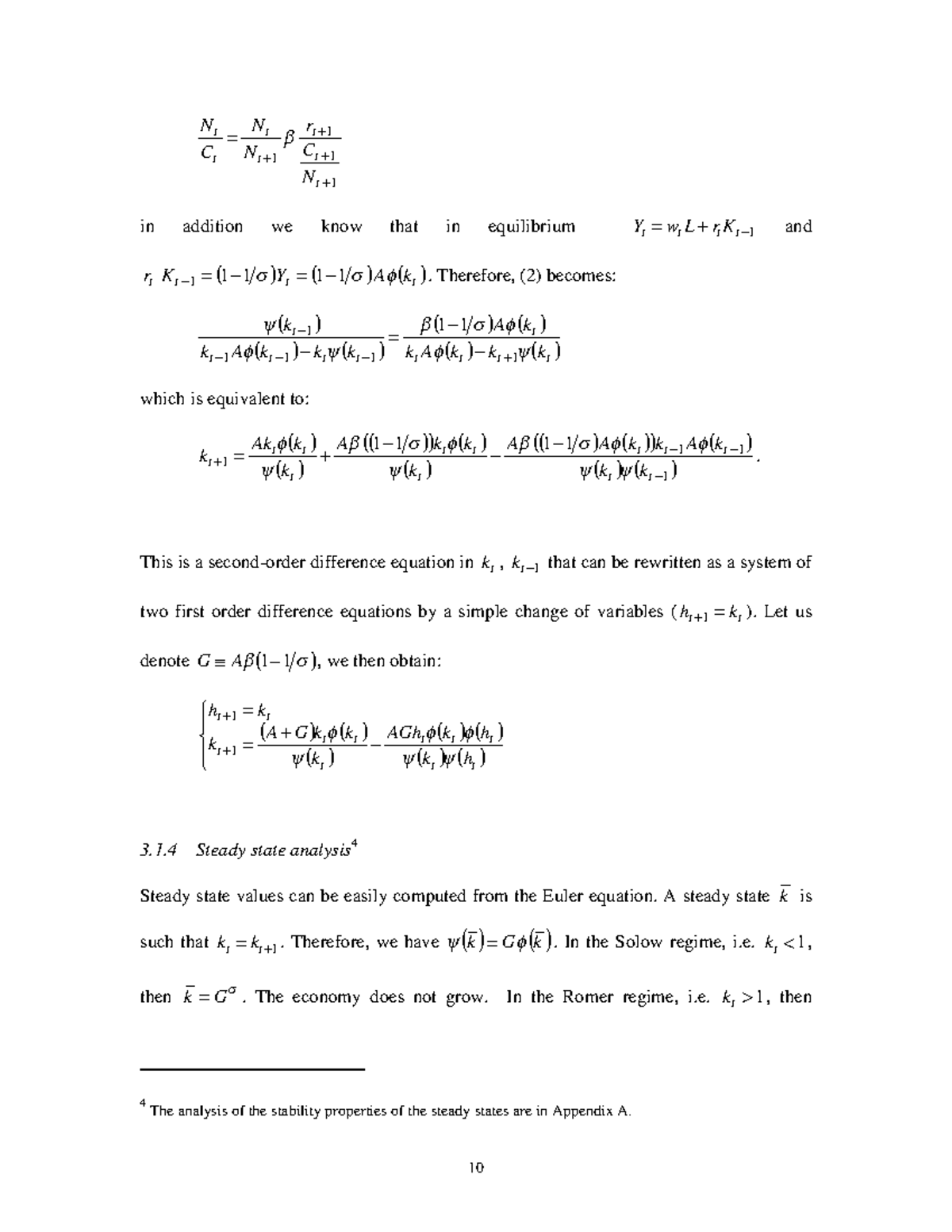 On The Persistence of Output Fluctuations 4 - 10 1 1 1 1 = t t t t t t t N C r N N C N β in ...