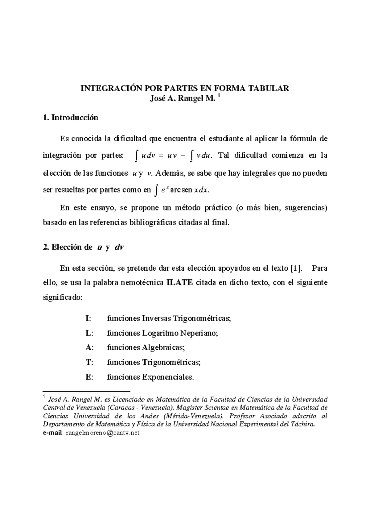 Tabular 01 int partes - dsadsadsa - INTEGRACIÓN POR PARTES EN FORMA ...