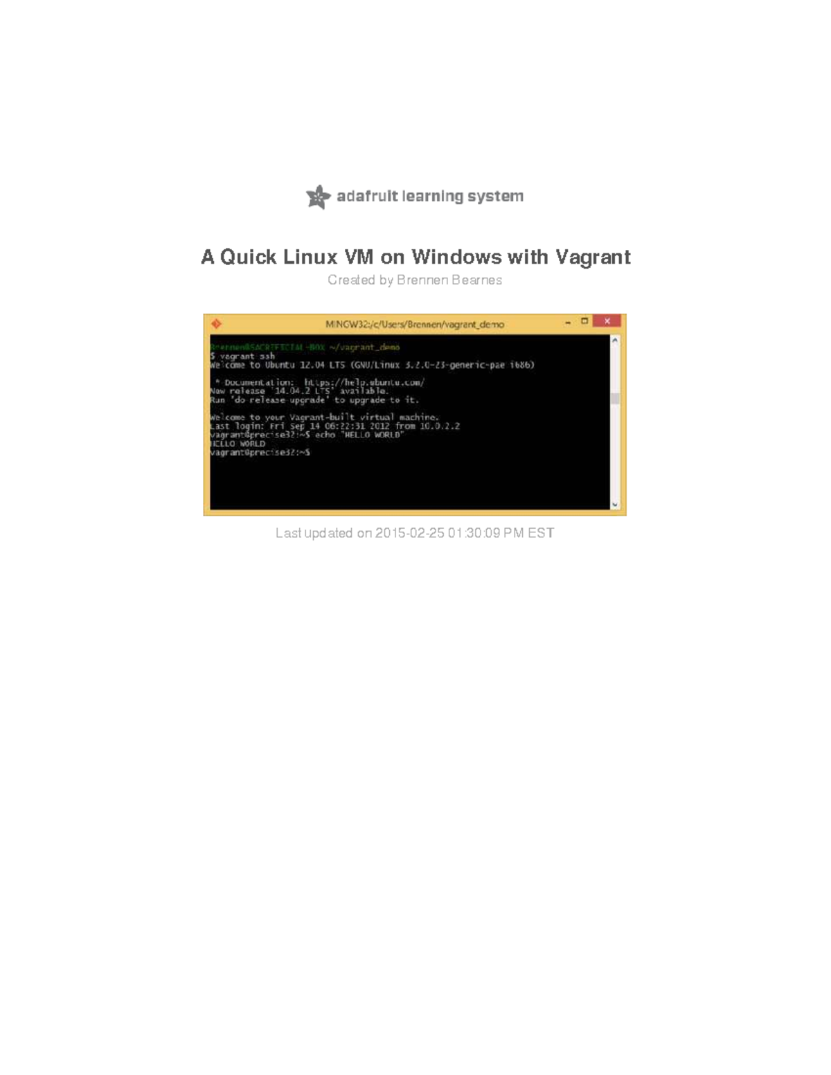 A Quick Linux Vm On Windows With Vagrant A Quick Linux Vm On Windows