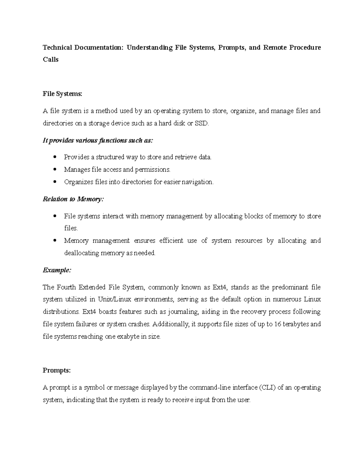 Assignment-3 - Assignment - Technical Documentation: Understanding File ...
