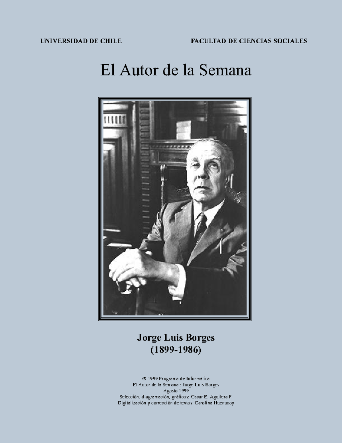 Borges.Cuentos y Poemas - Jorge Luis Borges (1899-1986) UNIVERSIDAD DE ...