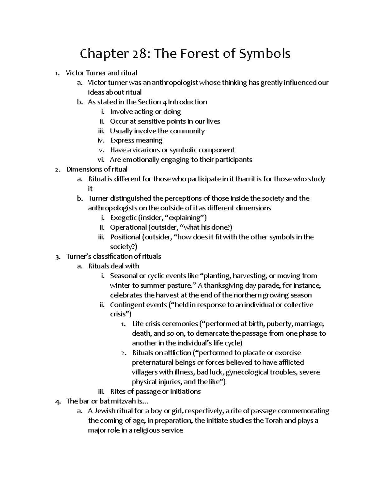 HUM1015 - Chapter 28 Lecture Notes - Chapter 28: The Forest of Symbols ...