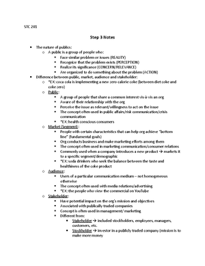 STC 201 Step 4 Notes - Professor Weiting Tao - STC 201 Step 4 Notes How ...