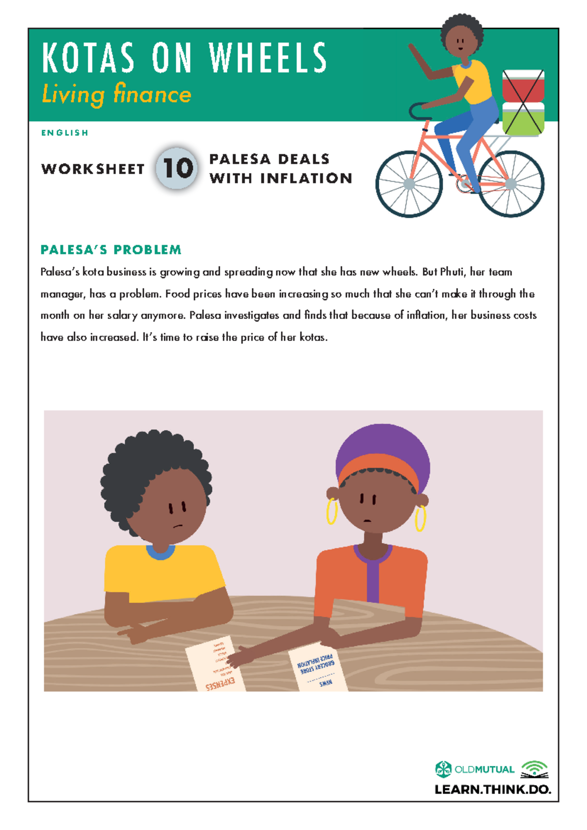 Worksheet 10 Inflation - KO TAS ON WHEEL S Living finance E N G L I S H ...