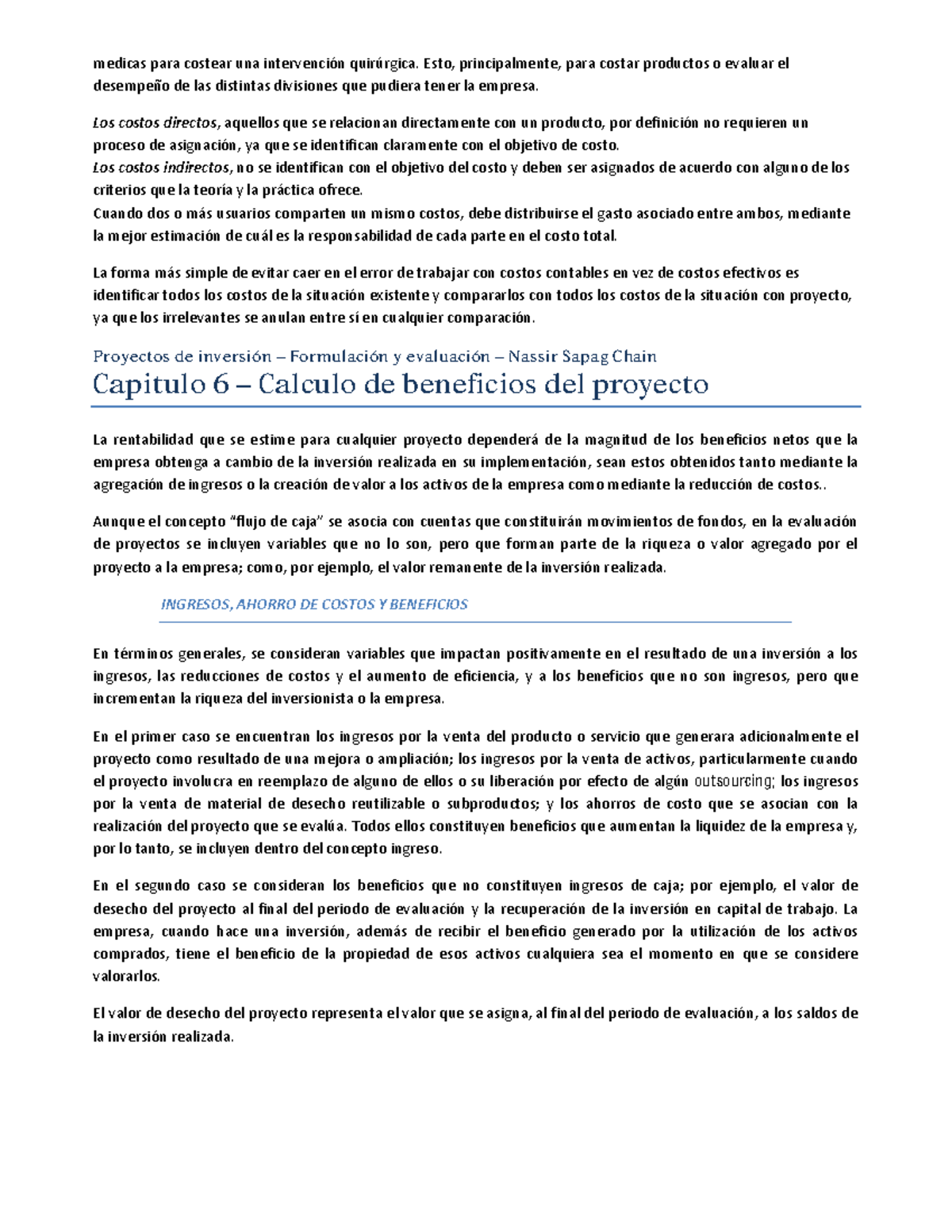 Resumen Libro Nassir Sapag Chain - Administración Financiera - UBA ...