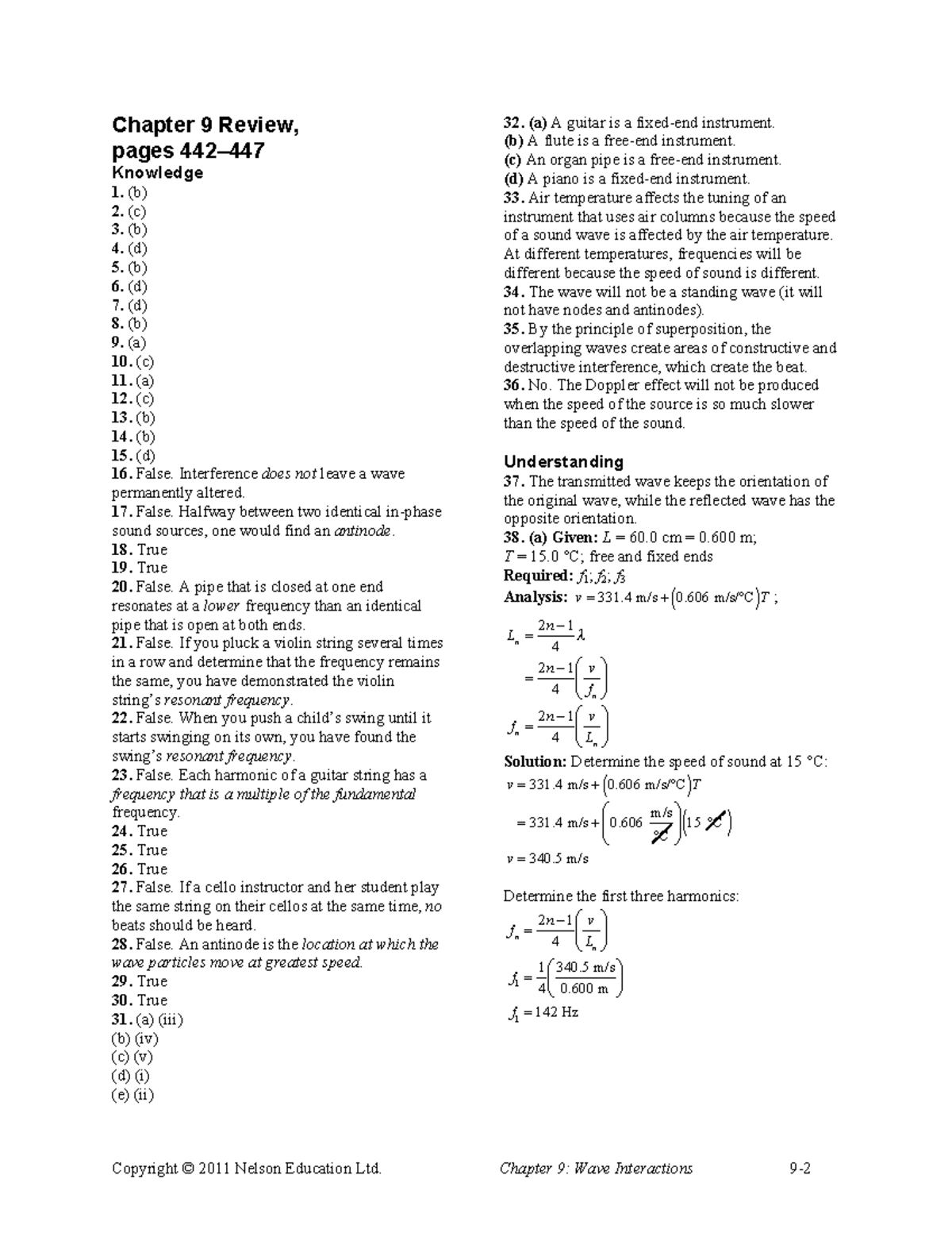 Phys11 sm 09 r - solution for Phys 11 - Chapter 9 Review, pages 442 ...