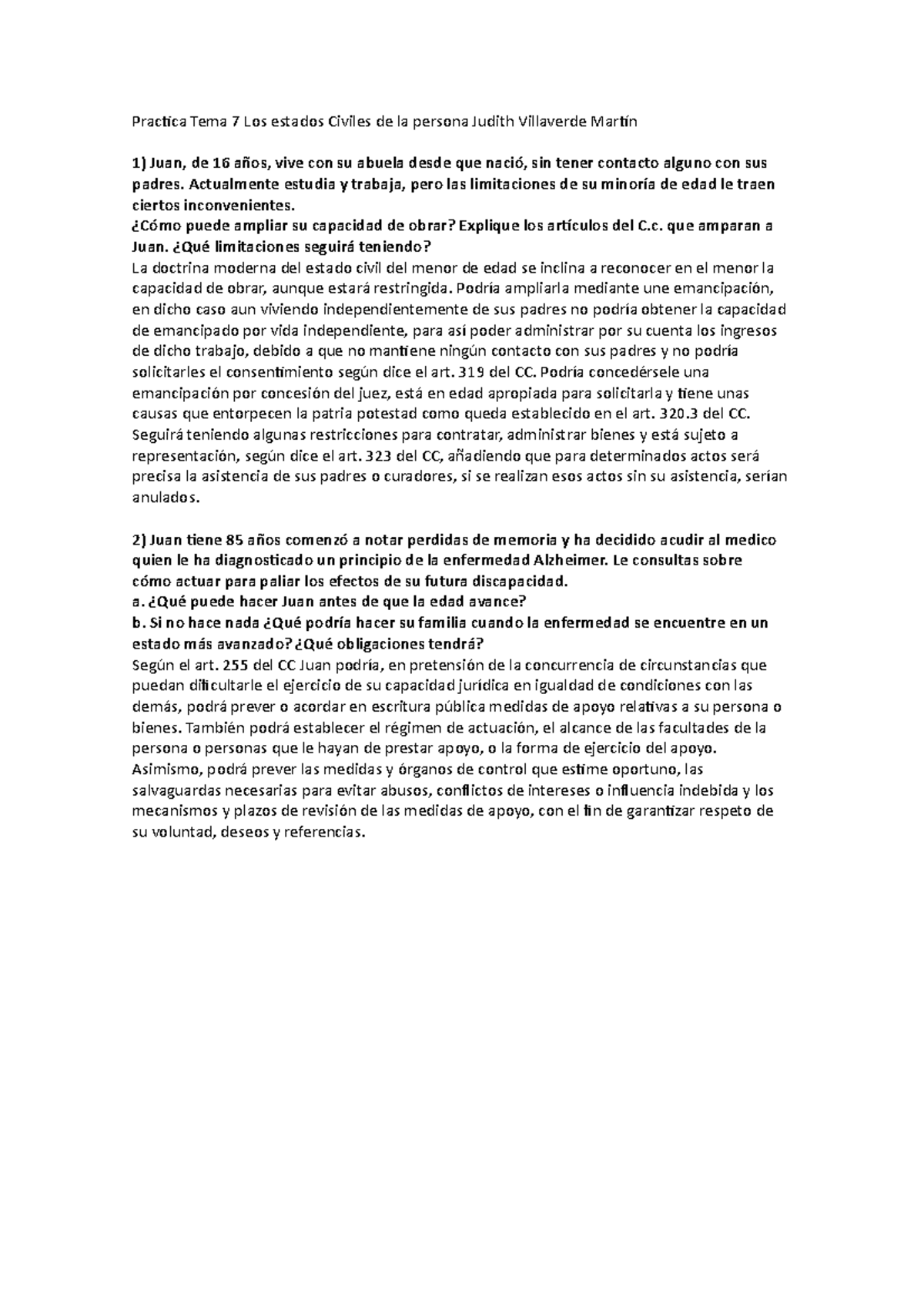 Practica Tema 7 Los estados Civiles de la persona - Actualmente estudia ...