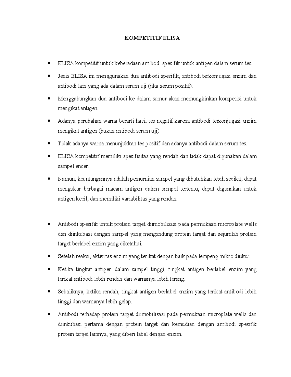 Kompetitif Elisa - screening antibody. - KOMPETITIF ELISA ELISA ...