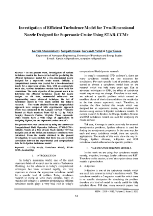 Numerical Analysis of Aerodynamic Perfor - Inter nati onal Jour nal of ...