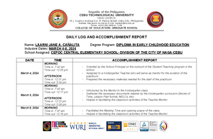 Sample Learners Output - BEED_Content Education - CEBU TECHNOLOGICAL ...