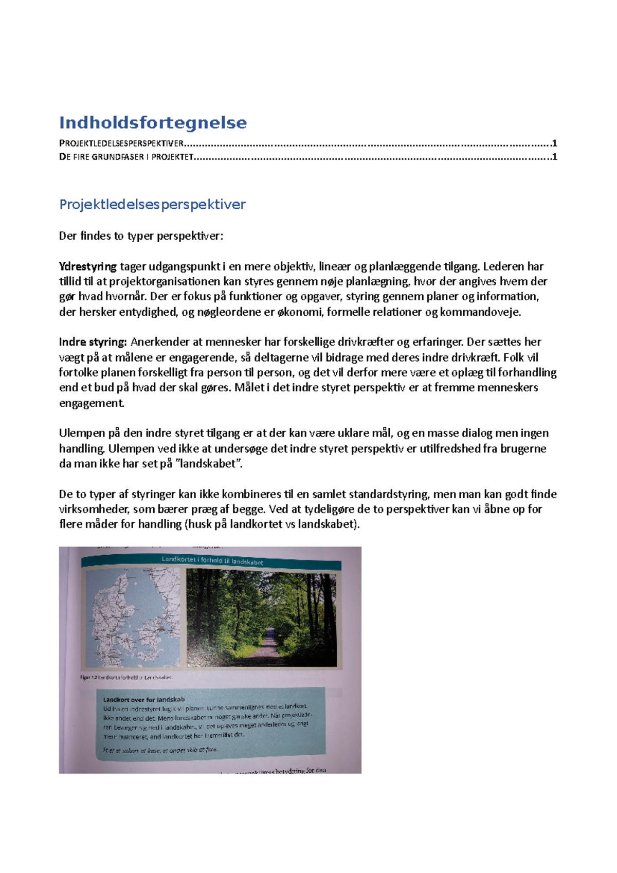 Sikkerhedskopi af Projektledelse - Indholdsfortegnelse - Studocu