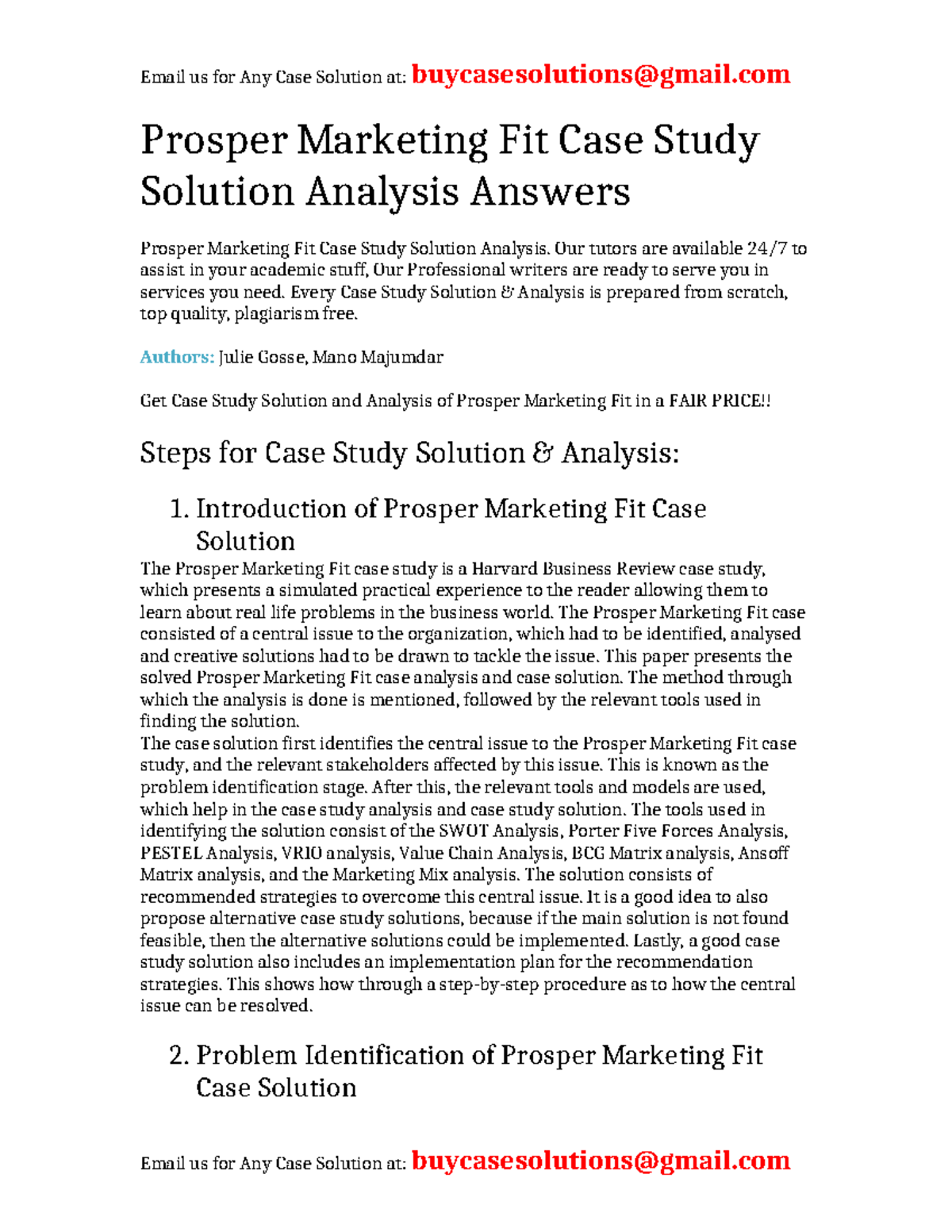 Case Solution Prosper Marketing Fit - Prosper Marketing Fit Case Study Solution Analysis Answers ...