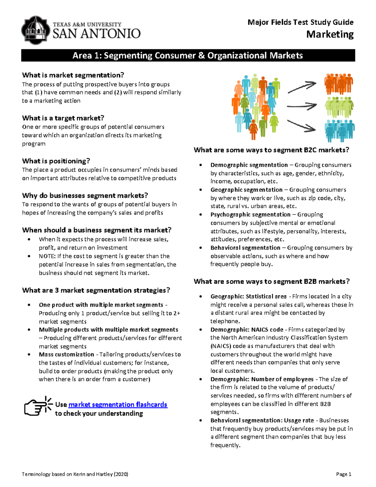Major Fields Test - Marketing Study Guide (BBA) - Marketing Area 1 ...