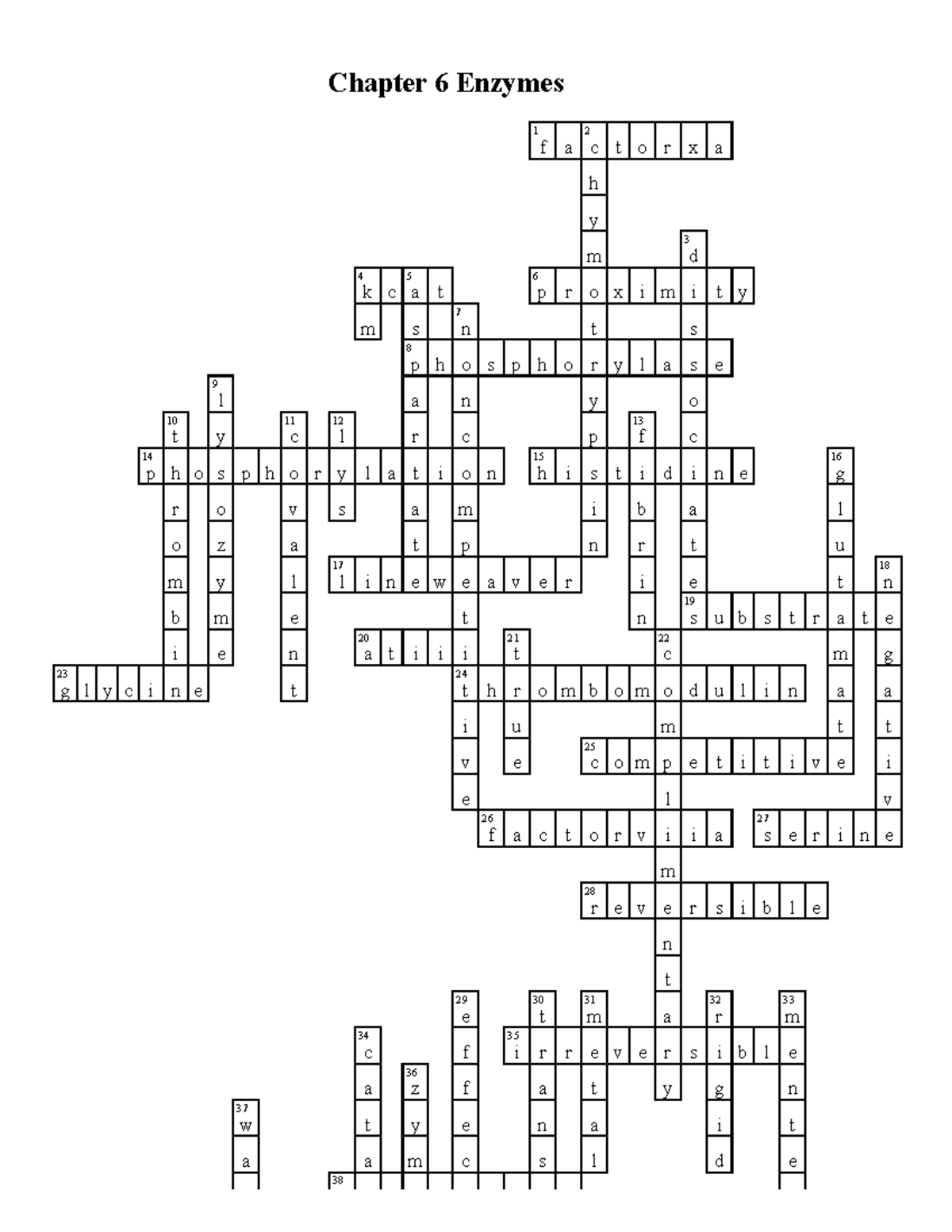 PSB331 chapter-6-enzymes AK - Chapter 6 Enzymes 1 f a 2 c t o r x a h y ...