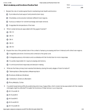 Autonomic Nervous System PT - Autonomic Nervous System Practice Test 5 ...