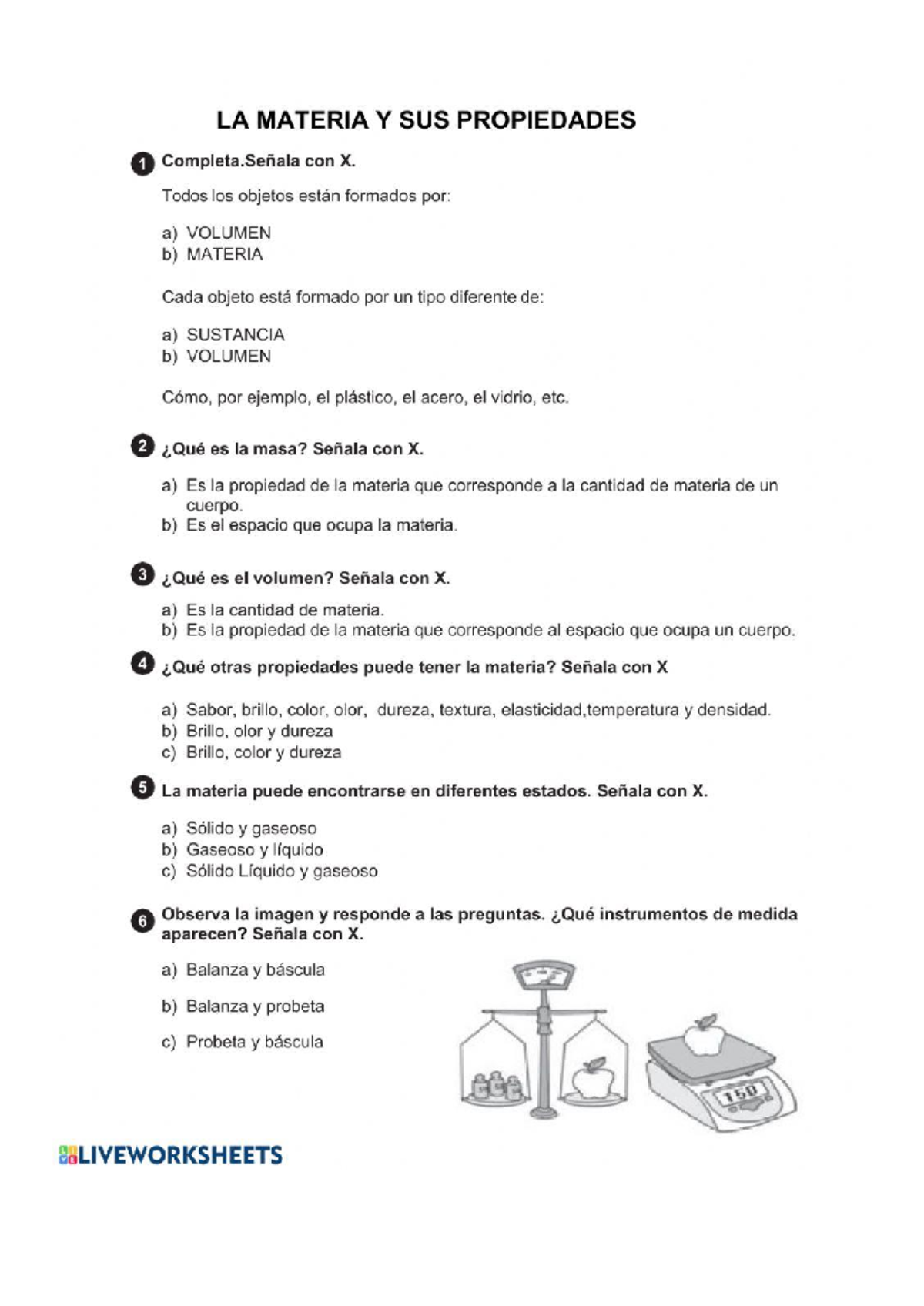 Materia y sus prpiedades - LA MATERIA Y SUS PROPIEDADES 1 Completa ...