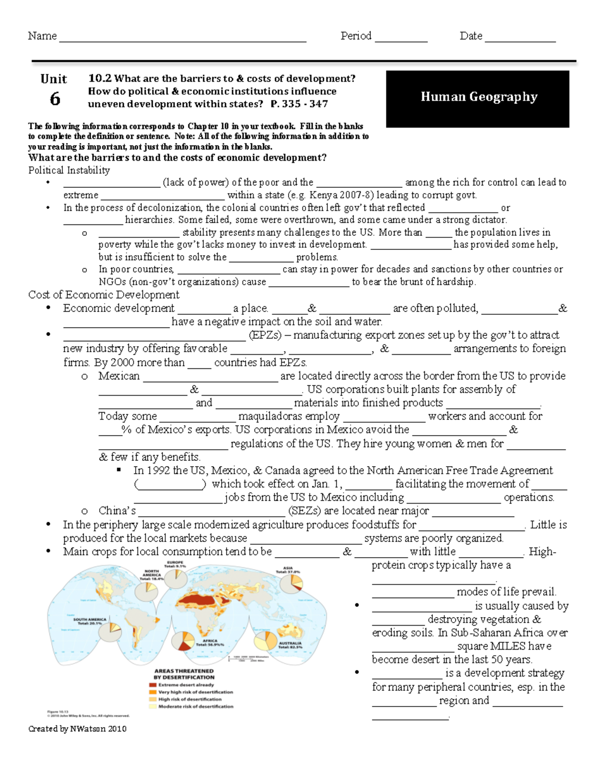 Chapter 10 Outline Part 2 - Created by NWatson 2010 Name - Studocu