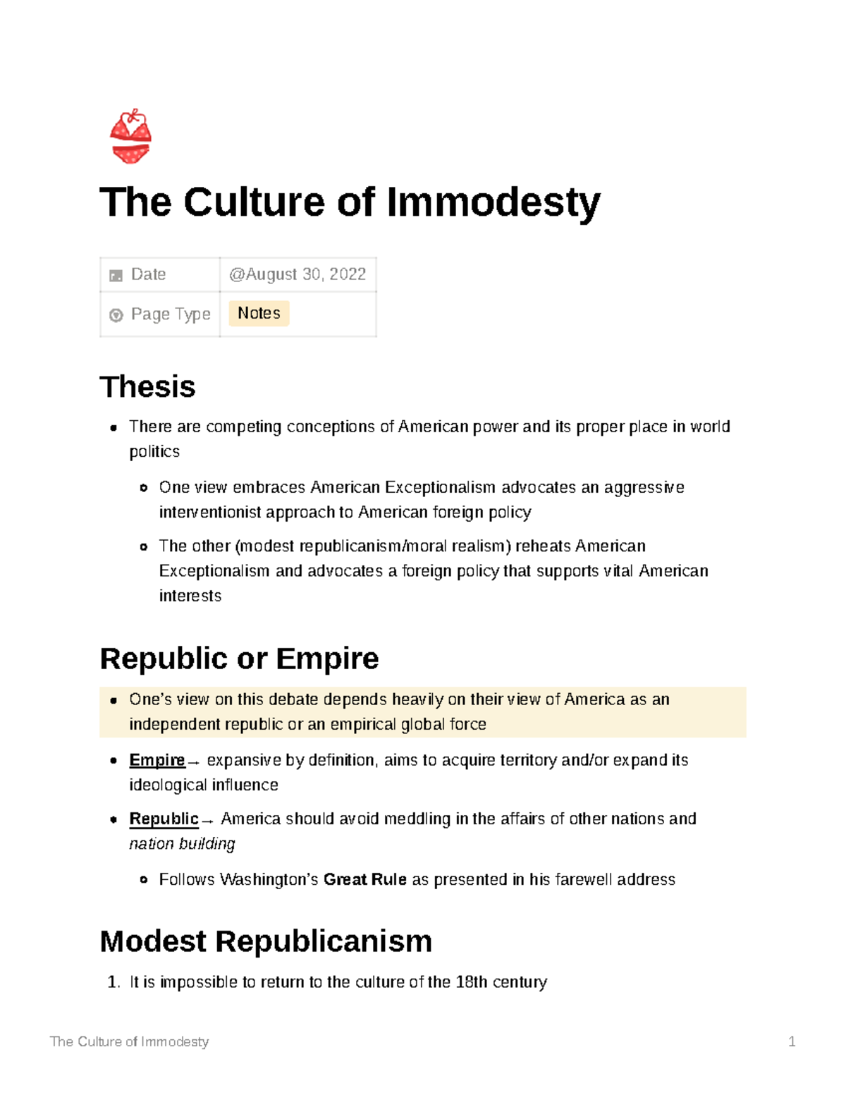 The Culture of Immodesty - This is both impossible and undesirable b ...