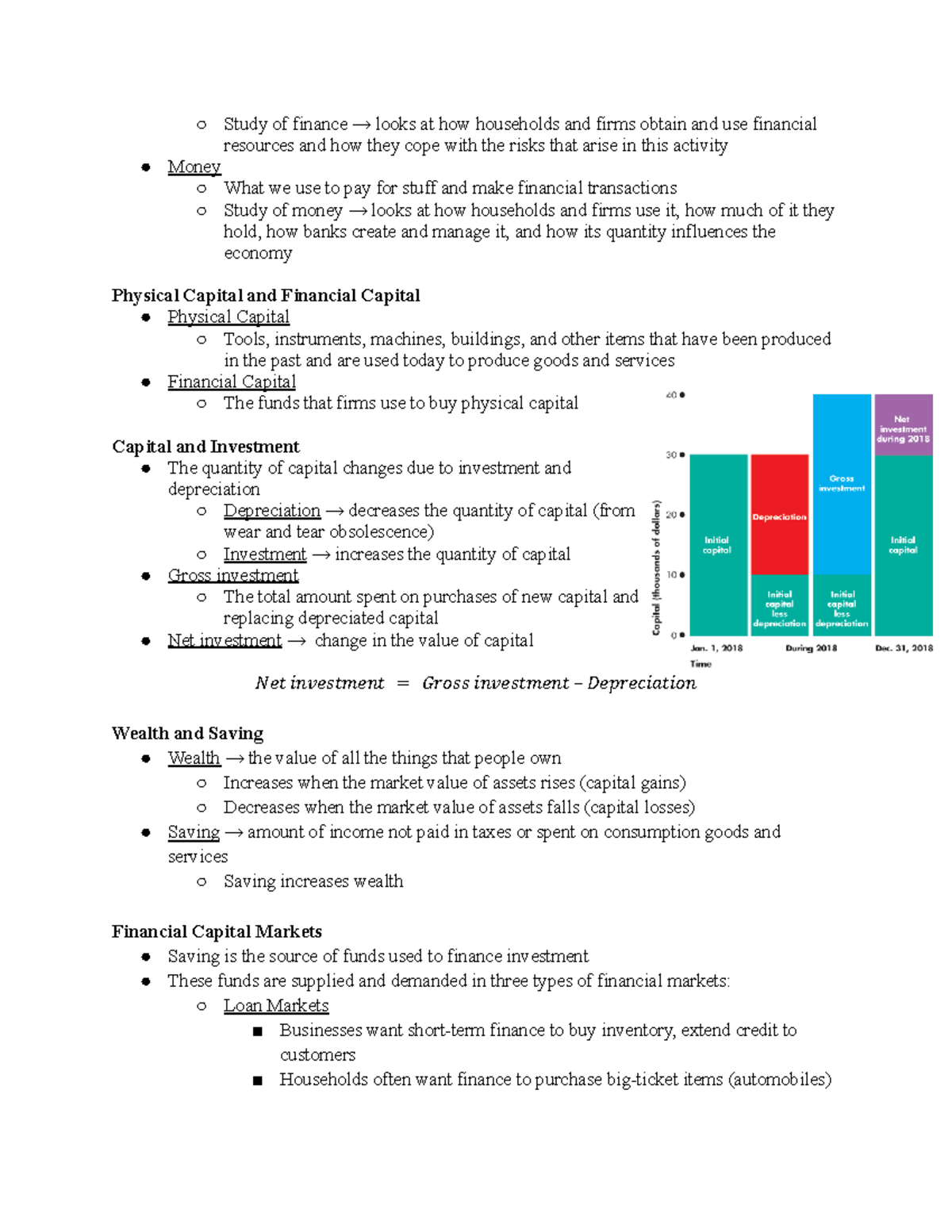 Econ chapter 3-6 - lecture - Study of finance → looks at how households ...