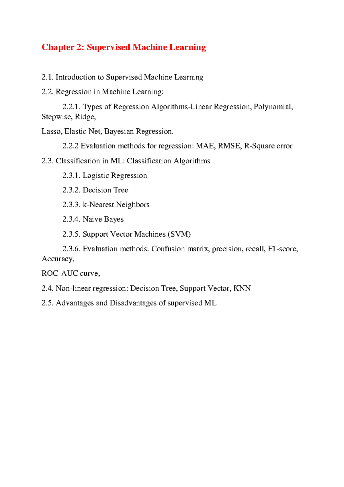 Ch-2 Supervised Machine Learning - Chapter 2: Supervised Machine Learning Introduction to ...